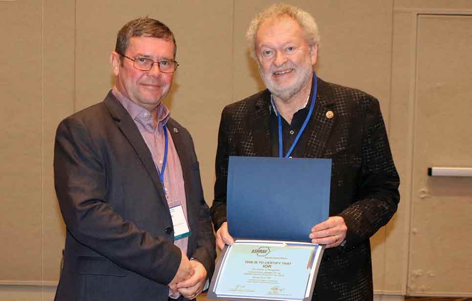 IoR celebrates long-standing ASHRAE alliance - Cooling Post